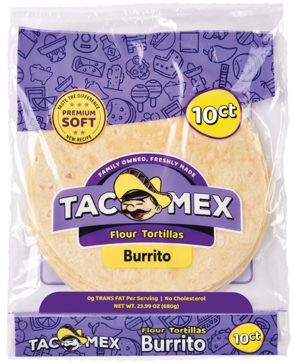 10ct Burrito Flour Tortillas - Tacomex
