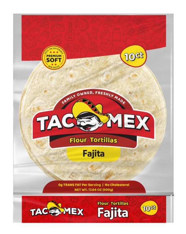 10ct Fajita Flour Tortillas - Tacomex